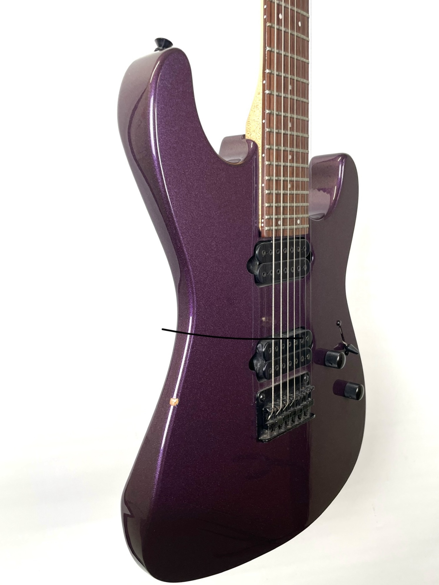 2000 Fender Squier Stagemaster HH7 7-string electric guitar- Metallic ...