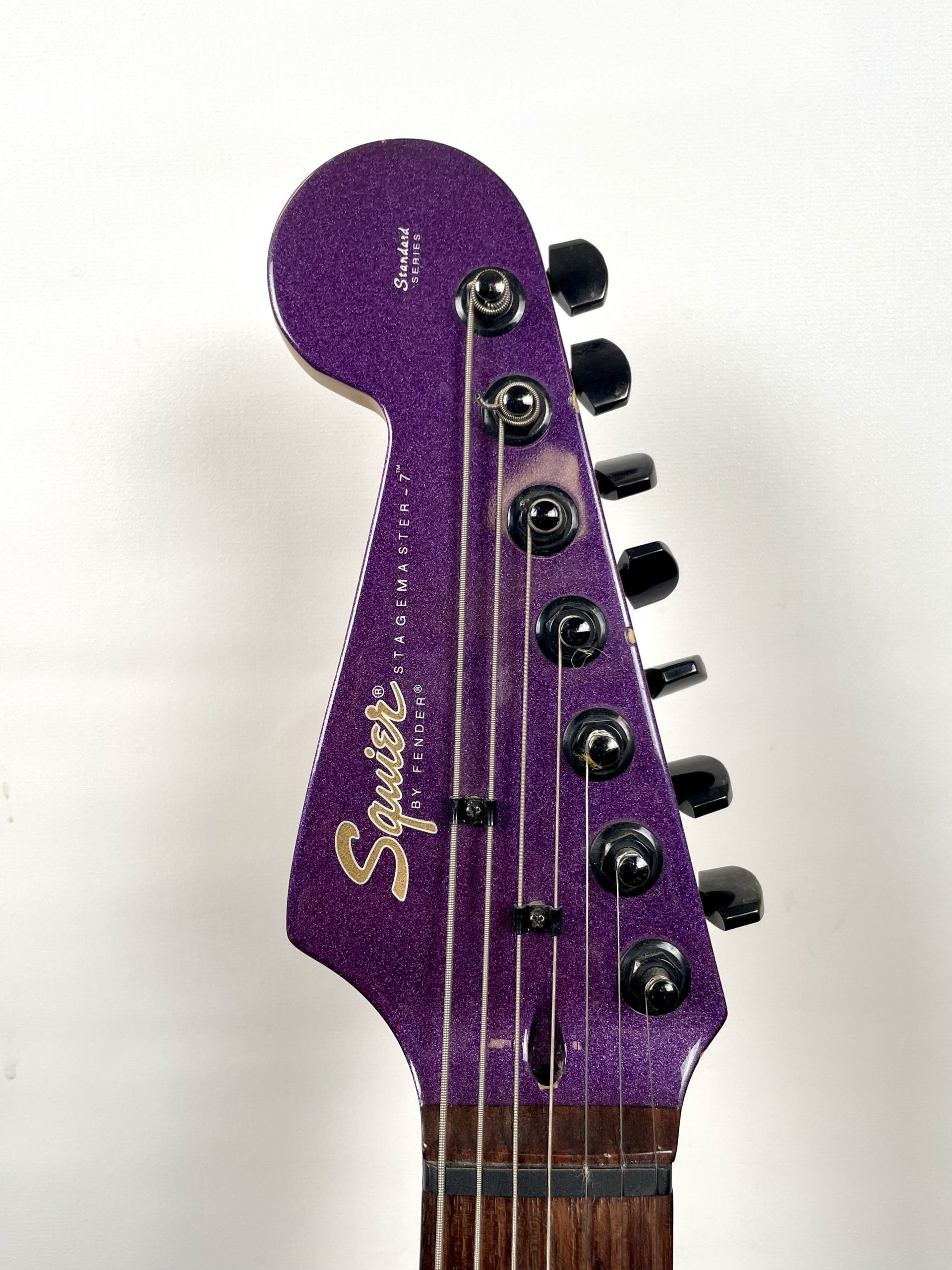 2000 Fender Squier Stagemaster HH7 7-string electric guitar- Metallic ...